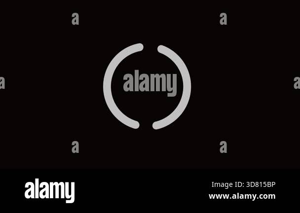 white Split Arc Circular Loading or Dual Arc Loading Spinner Animation ...