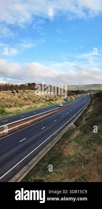 Vertical View of a Multi-Lane Highway Arterial Extending Through ...