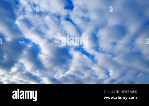 Time lapse altocumulus high cumulus heaped cloud genus which belongs to ...