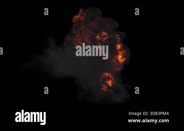 Flamethrower fire blast, VFX element in 4K with mask pass Stock Video ...