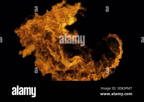 Flaming fire animated background in 4K Pro Res with track matte pass ...