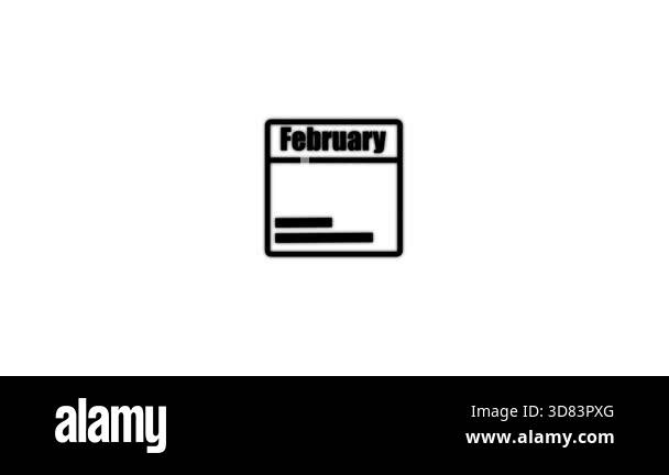 calendar date icon. vector illustration Stock Video Footage - Alamy