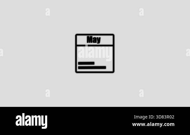 calendar icon, vector illustration Stock Video Footage - Alamy