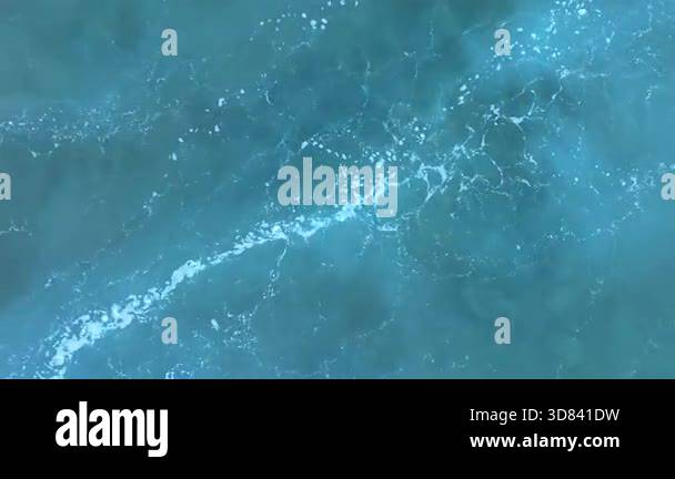 Aerial topshot from ocean water at the atlantic ocean Stock Video ...