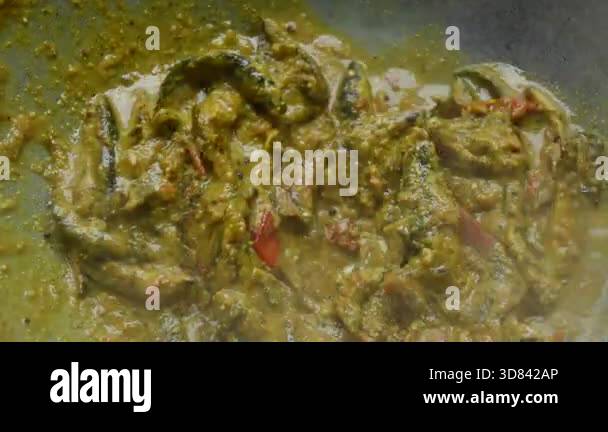 Small Snakehead or Channa orientalis fish curry. Traditional Asian fish ...