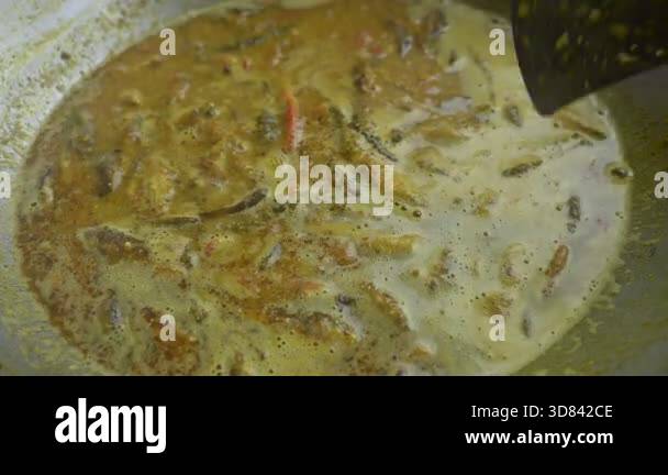 Small Snakehead or Channa orientalis fish curry. Traditional Asian fish ...
