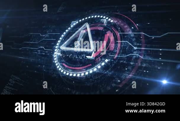 Alert warning and security breach alert symbol digital concept. Cyber ...