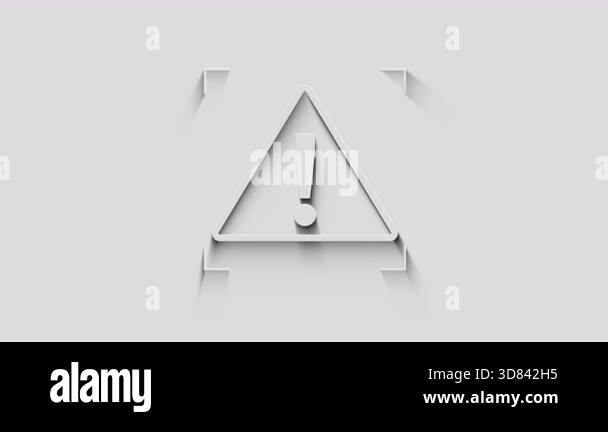 Alert warning and security breach alert symbol with natural shadow ...