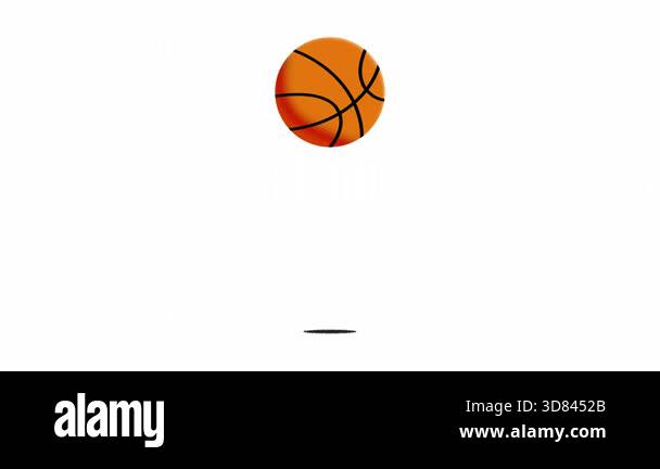 Bouncing basketball loop animation.2d cartoon with alpha channel Stock ...