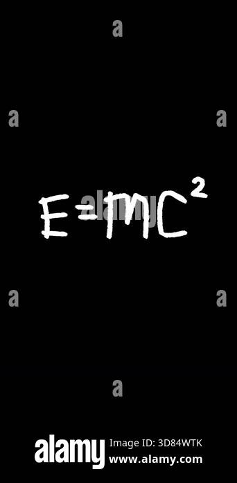 animation of physics equation e equals mc squared suitable for science ...