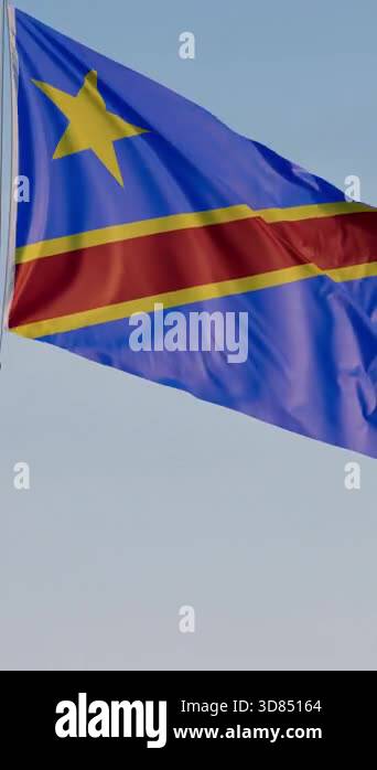 Democratic Republic of the Congo, Kinshasa: Cinematic Vertical Waving ...