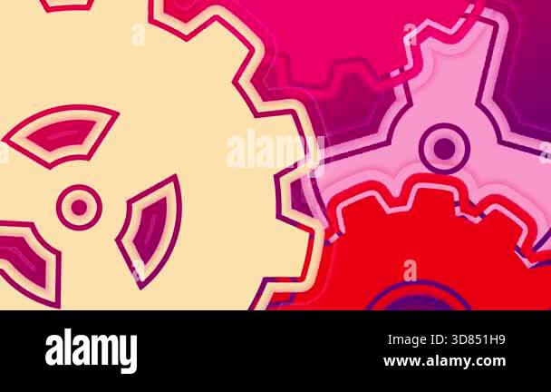 smooth gear rotation animation with looping mechanical motion ...