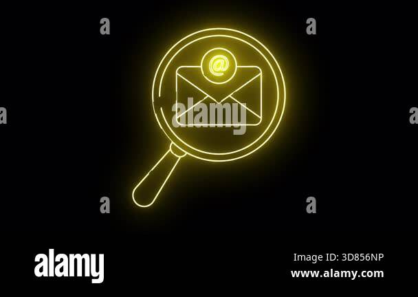 Magnifying glass highlights email icon Stock Videos & Footage - HD and ...