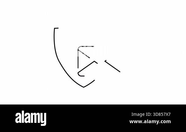 Outline of a shield behind an envelope graphic illustration line art ...