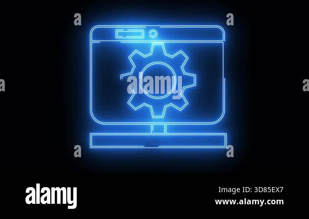 Blue computer monitor illustration Stock Videos & Footage - HD and 4K ...