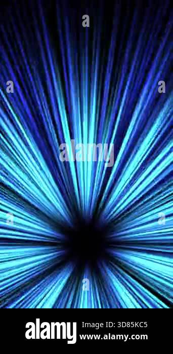 Abstract background with glowing blue speed lines radiating from the ...