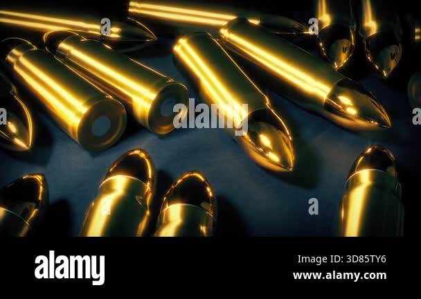Gun Bullets Moving Close-Up Shot Stock Video Footage - Alamy