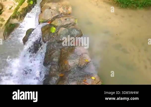 Wang Kee Oan Waterfall fall cascade flowing river water stream rocks ...