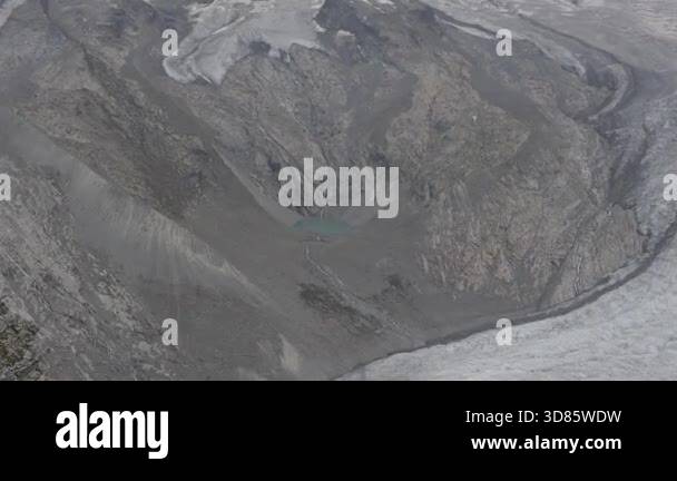 Glaciers and rugged mountains along the SwissItalian border, showcasing ...