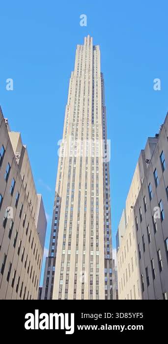 Rockefeller Center New York United States Tall skyscraper framed by ...