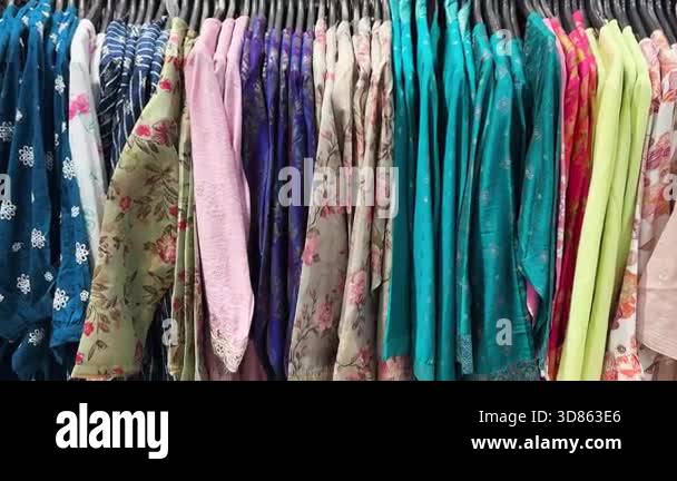 Ethnic fashion retail display colorful Stock Videos & Footage - HD and ...
