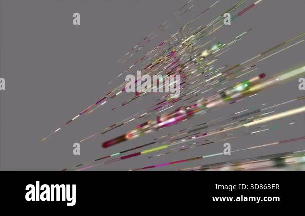 Fantastic video animation with stripe objects in slow motion, 4096x2304 ...