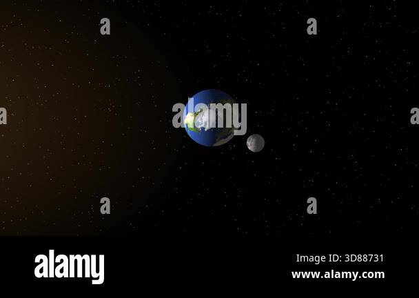 Animation of moon phases around Earth Stock Video Footage - Alamy