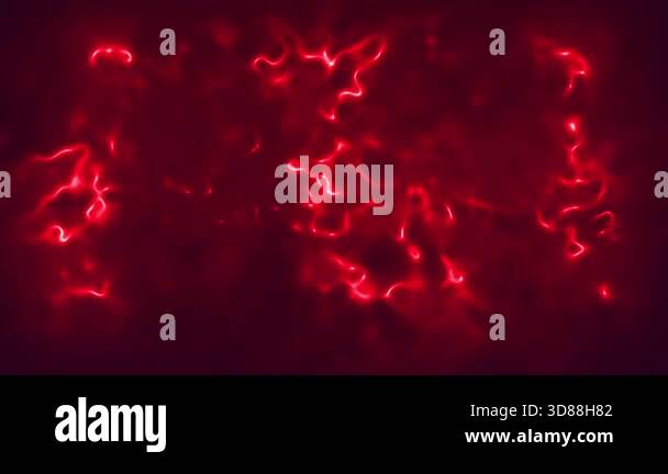 Looping Abstract Red Energy Waves Background. Glowing Fluid Motion ...