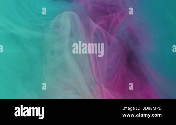 Blur mist cloud. Ink mix. Defocused cyan blue pink purple color water ...