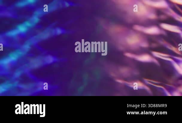 Blur fluorescent glow. Reflection lens. Blue purple violet shiny wave ...