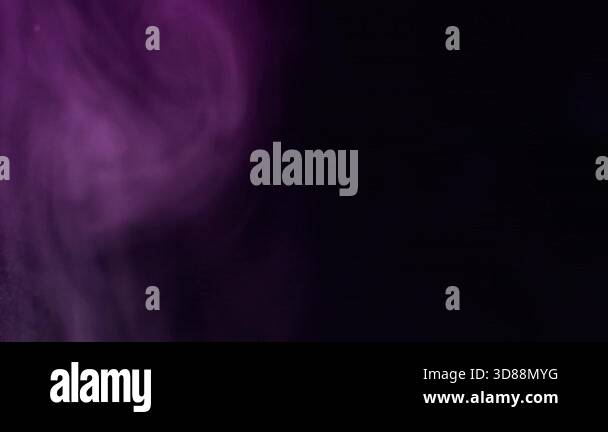 Paint fume. Color mist. Defocused purple neon water smoke texture ...