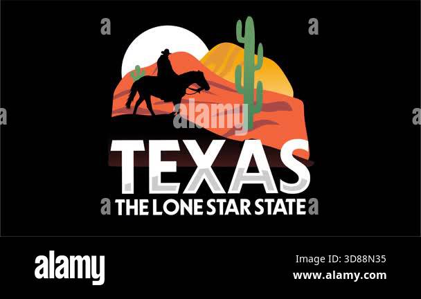 Texas State with beautiful scenery silhouette Stock Video Footage - Alamy