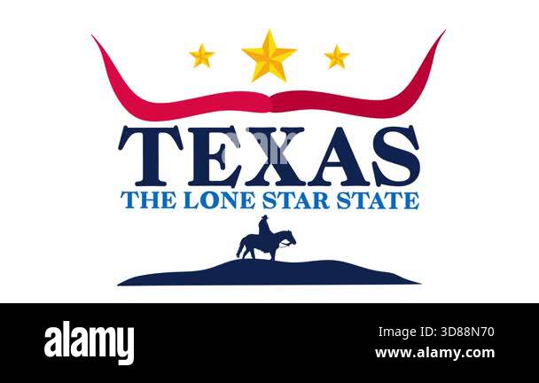 Texas State with beautiful scenery silhouette Stock Video Footage - Alamy