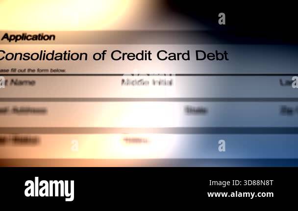 Consolidation of Credit Card Debt Stock Video Footage - Alamy