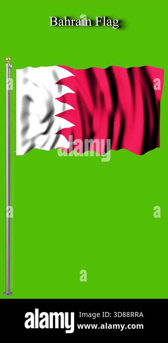 Bahrain Flag 4K Animation Crimson Peaks in Motion Stock Video Footage ...