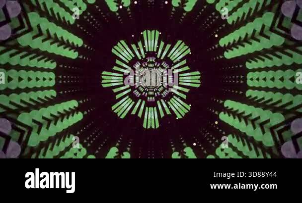 Seamless tunnel visual loop with dynamic patterns and vibrant col Stock ...