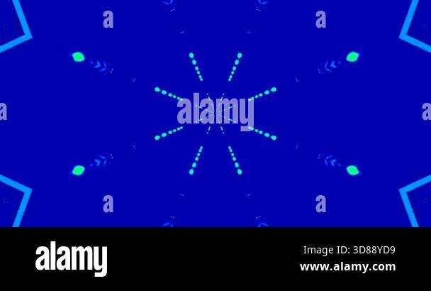 Seamless tunnel visual loop featuring green light patterns for ...