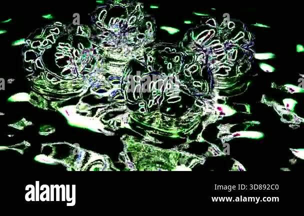 Abstract closeup of colorful glowing shapes and patterns Stock Video ...