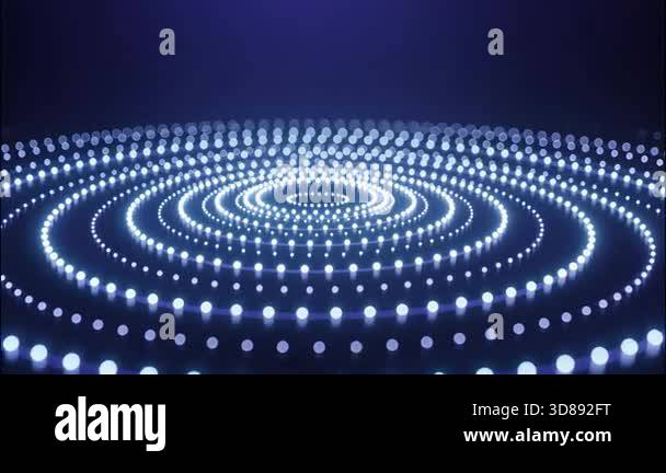 Glowing circular patterns created by bright white lights Stock Video ...