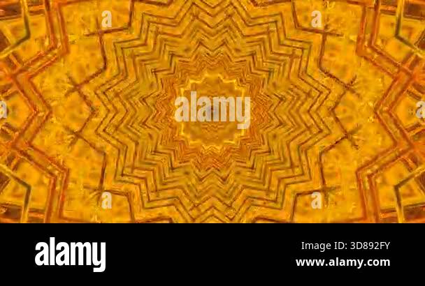 Abstract pattern featuring vibrant yellow and orange colors radiating ...