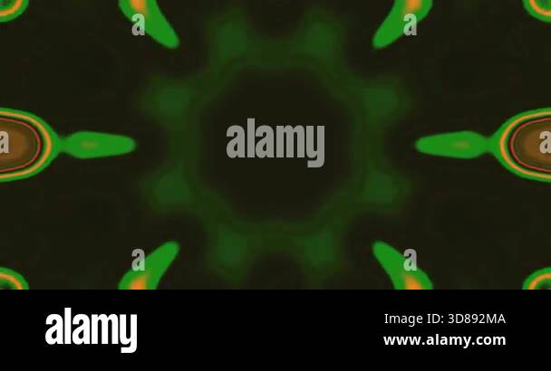 Abstract pattern featuring vibrant green and orange shapes Stock Video ...