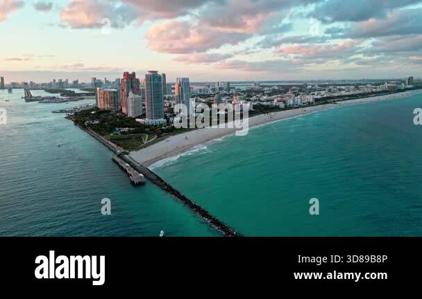 Luxury hotel skyscraper. Luxury landscape. South pointe. Miami ...