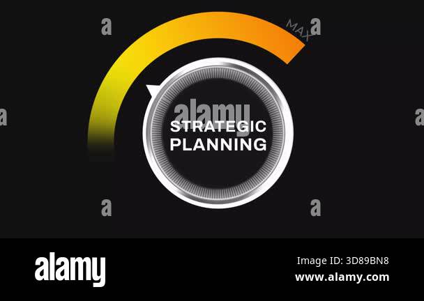 Strategic Planning showing with knob turning full to the right side, 4k ...