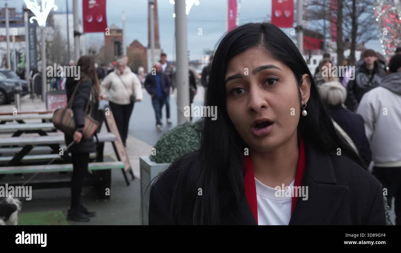 Zarah Sultana speaks after 'witch hunt' at Your Party conference Stock ...