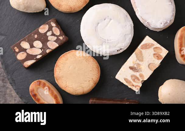 Traditional Spanish Christmas sweets assortment Stock Video Footage - Alamy