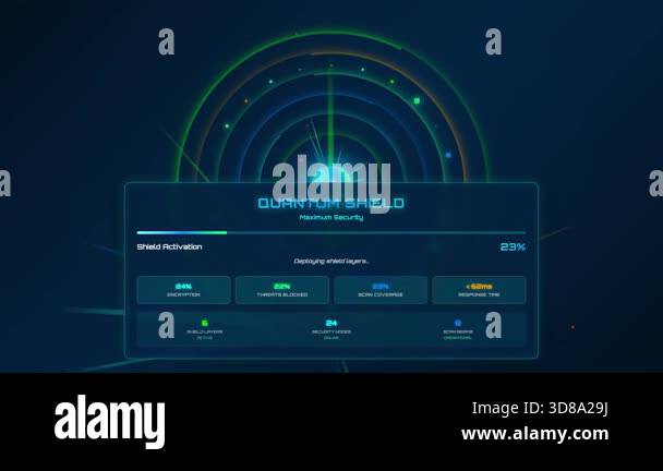 Futuristic System Loading UI Animation Modern Tech Progress Bar Digital ...