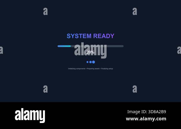 Futuristic System Loading UI Animation | Modern Tech Progress Bar ...