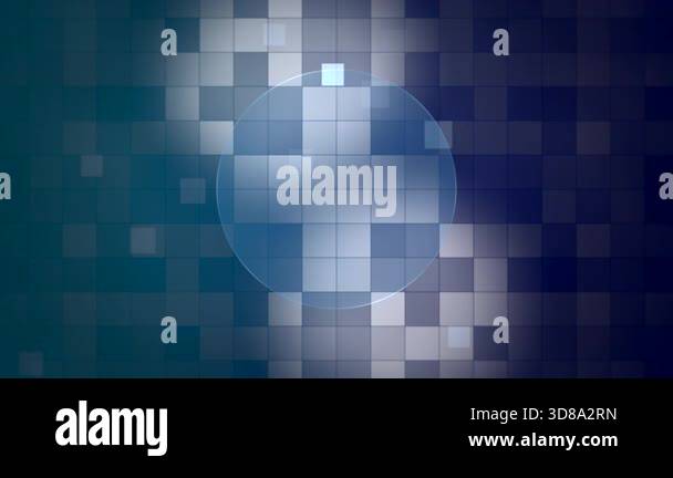 pixelated mosaic with translucent bubbles and soft blue highlights ...