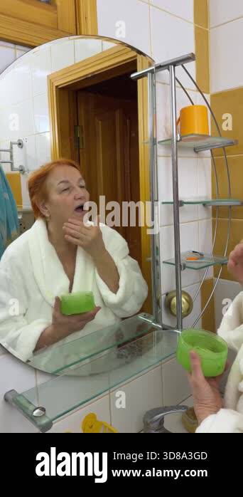 elderly senior woman with short hair on a beauty photo and video ...