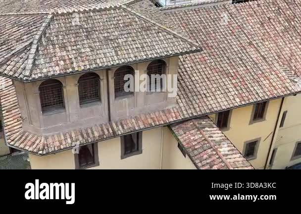 Rome, Italy Top view from a luxury mall rooftop bar showing terracotta ...